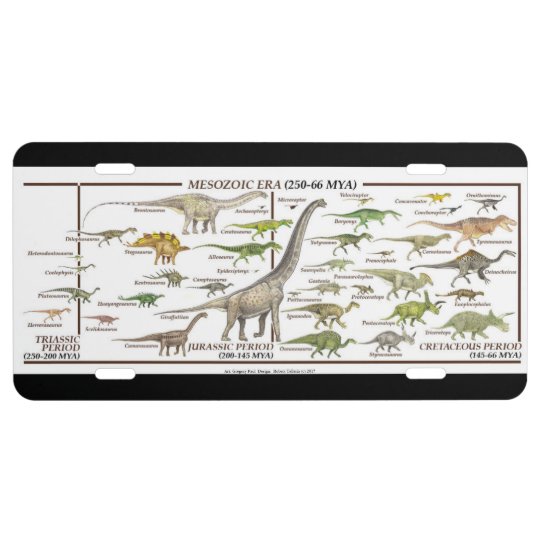 Dinosaur License Plate Gregory Paul paleoart | Zazzle.com