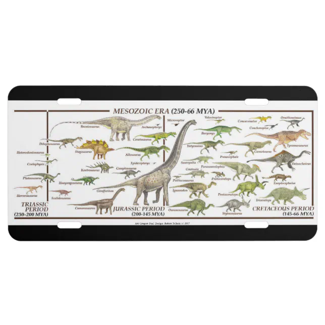 Dinosaur License Plate Gregory Paul paleoart | Zazzle