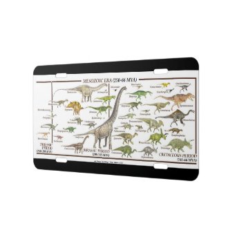 Dinosaur License Plate Gregory Paul paleoart | Zazzle