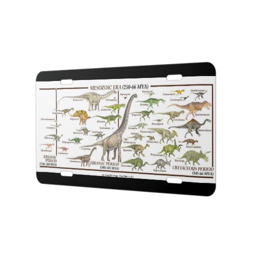Dinosaur License Plate Gregory Paul paleoart | Zazzle