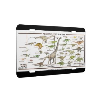 Dinosaur License Plate Gregory Paul paleoart | Zazzle