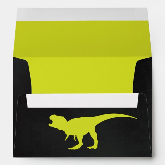 Dinosaur Modern Chalkboard Envelope | Zazzle.com
