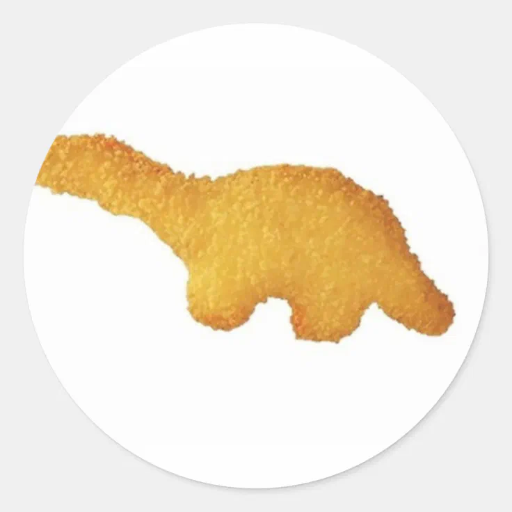 Dinosaur Nugget Meme Classic Round Sticker | Zazzle