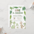 Dinosaur One-A-Saurus 1st Birthday Party Invitation | Zazzle