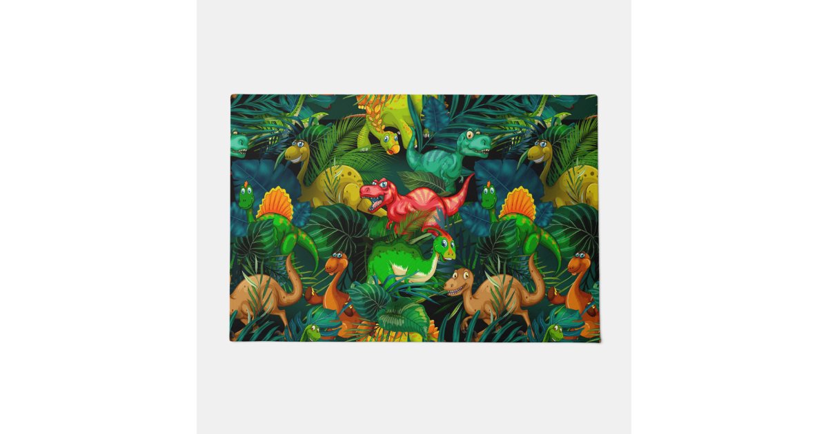 Dinosaur Park Doormat | Zazzle
