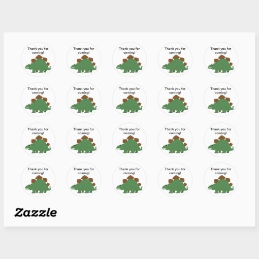 Dinosaur Party Sticker | Zazzle