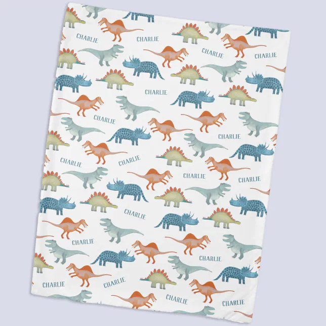 Dinosaur Personalized Name Duvet Cover | Zazzle