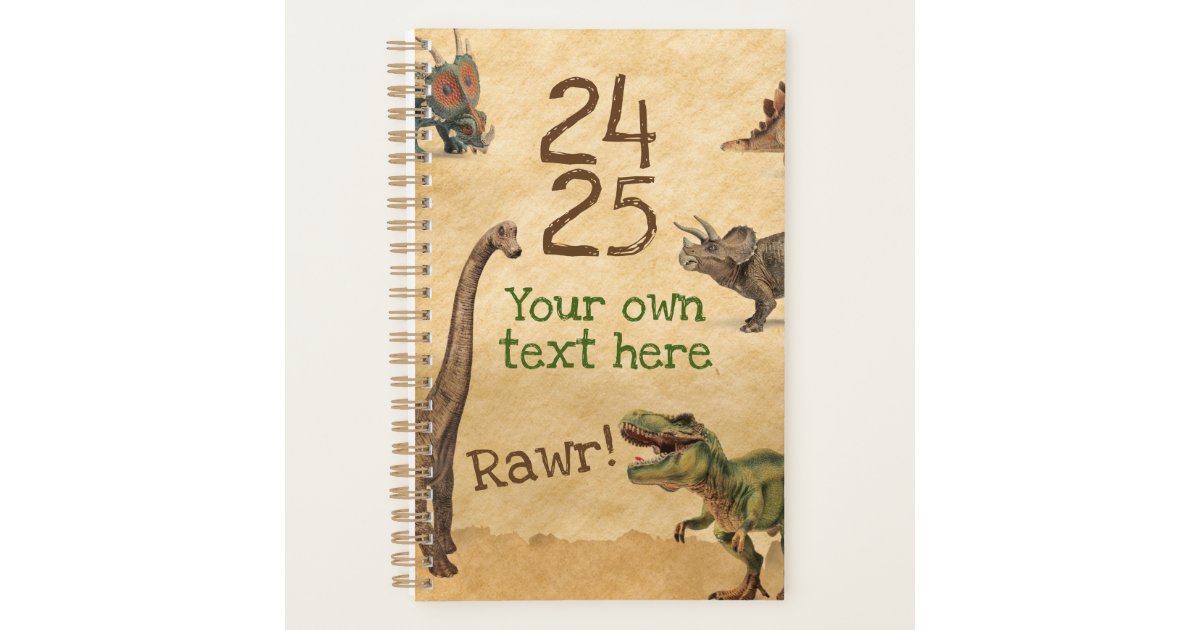 Dinosaur Planner, T-rex Planner | Zazzle