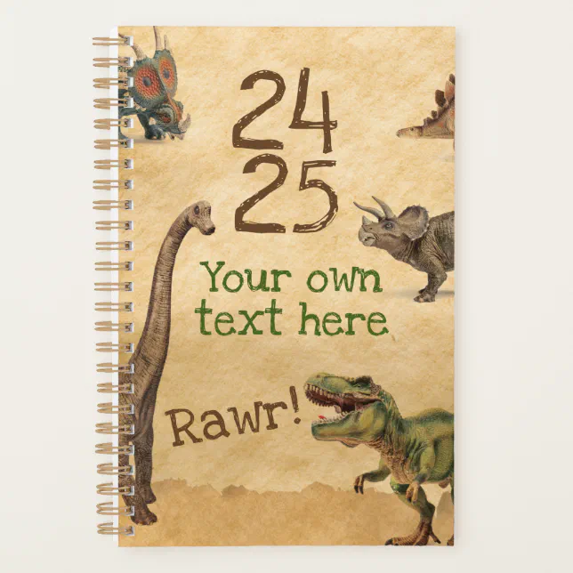 Dinosaur Planner, T-rex Planner | Zazzle