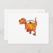 Dinosaur Pumpkasaurus Halloween Thanksgiving Holiday Postcard | Zazzle