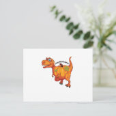 Dinosaur Pumpkasaurus Halloween Thanksgiving Holiday Postcard | Zazzle