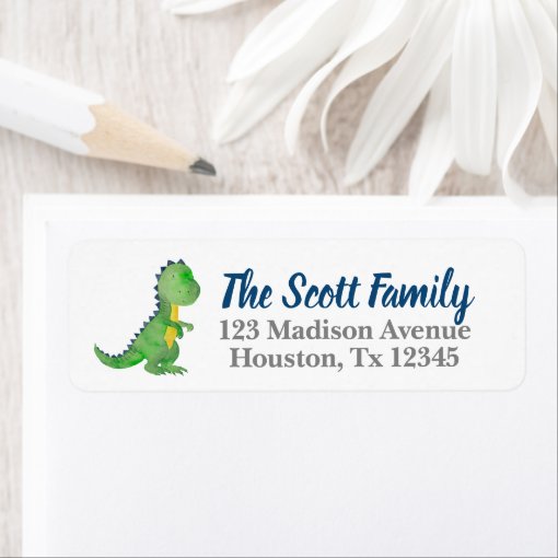 Dinosaur Return Address Labels | Zazzle