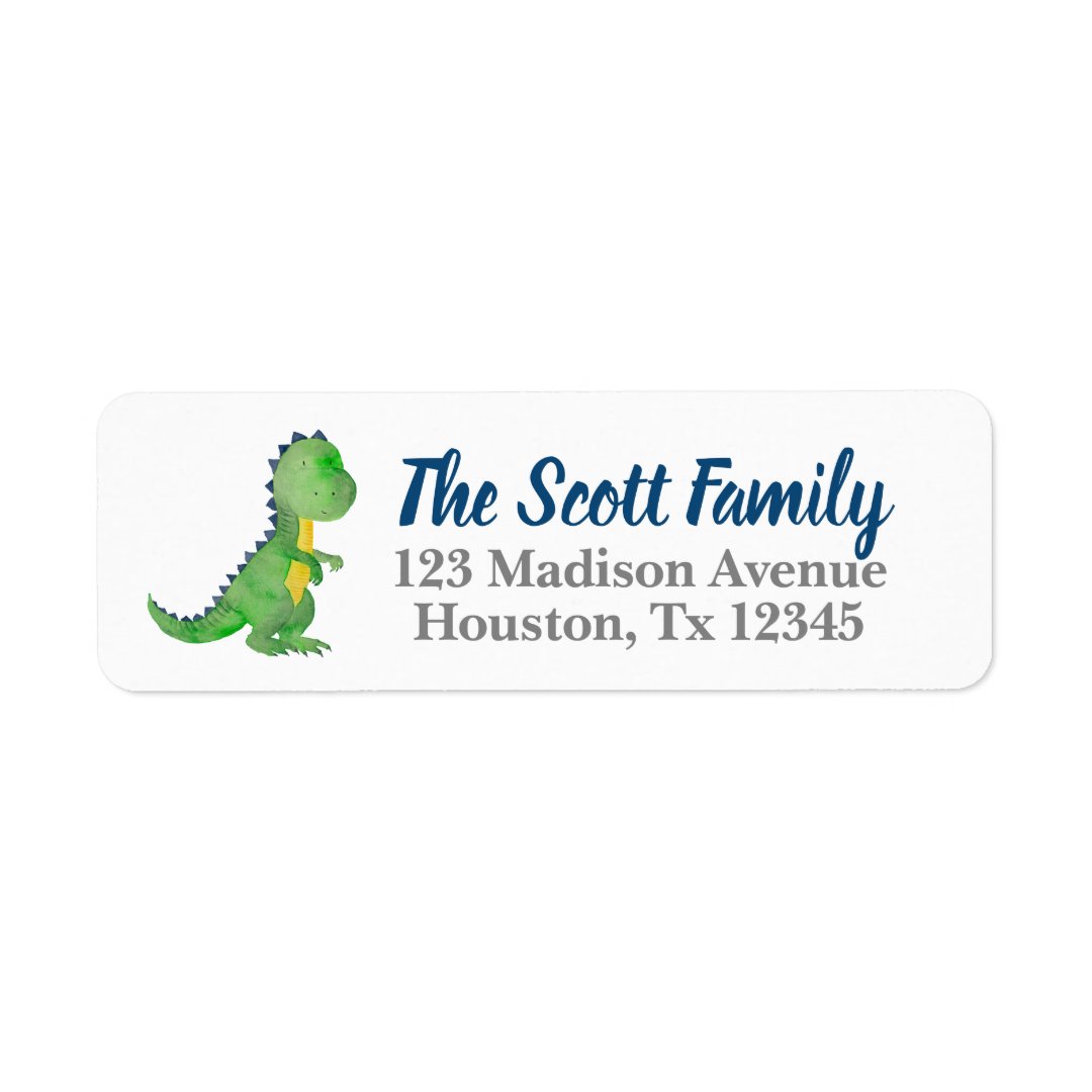 Dinosaur Return Address Labels | Zazzle