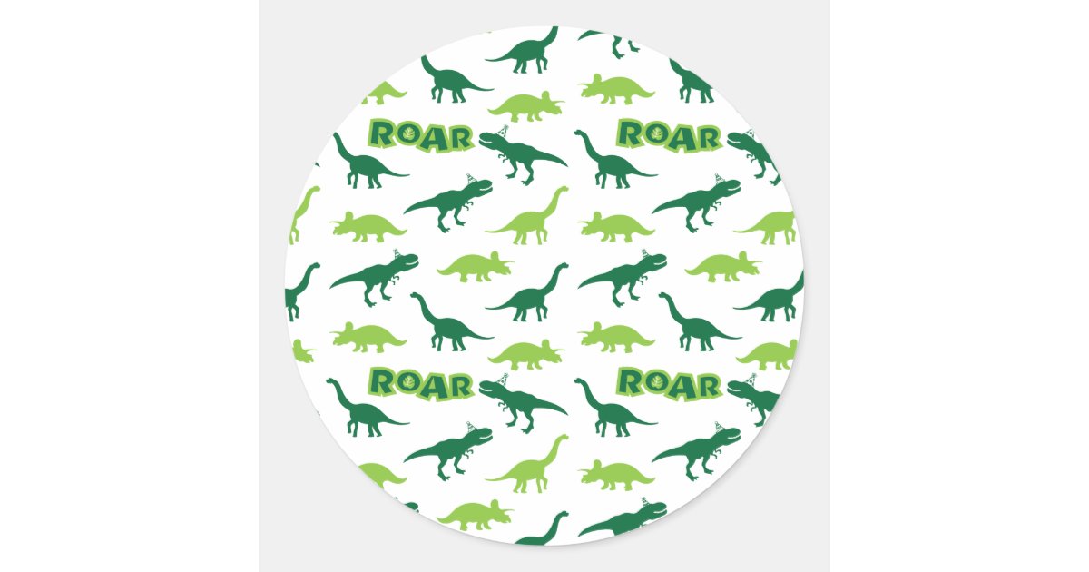 Dinosaur Roar Stickers | Zazzle