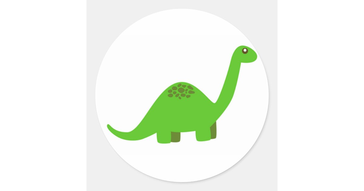 Dinosaur Round Sticker | Zazzle