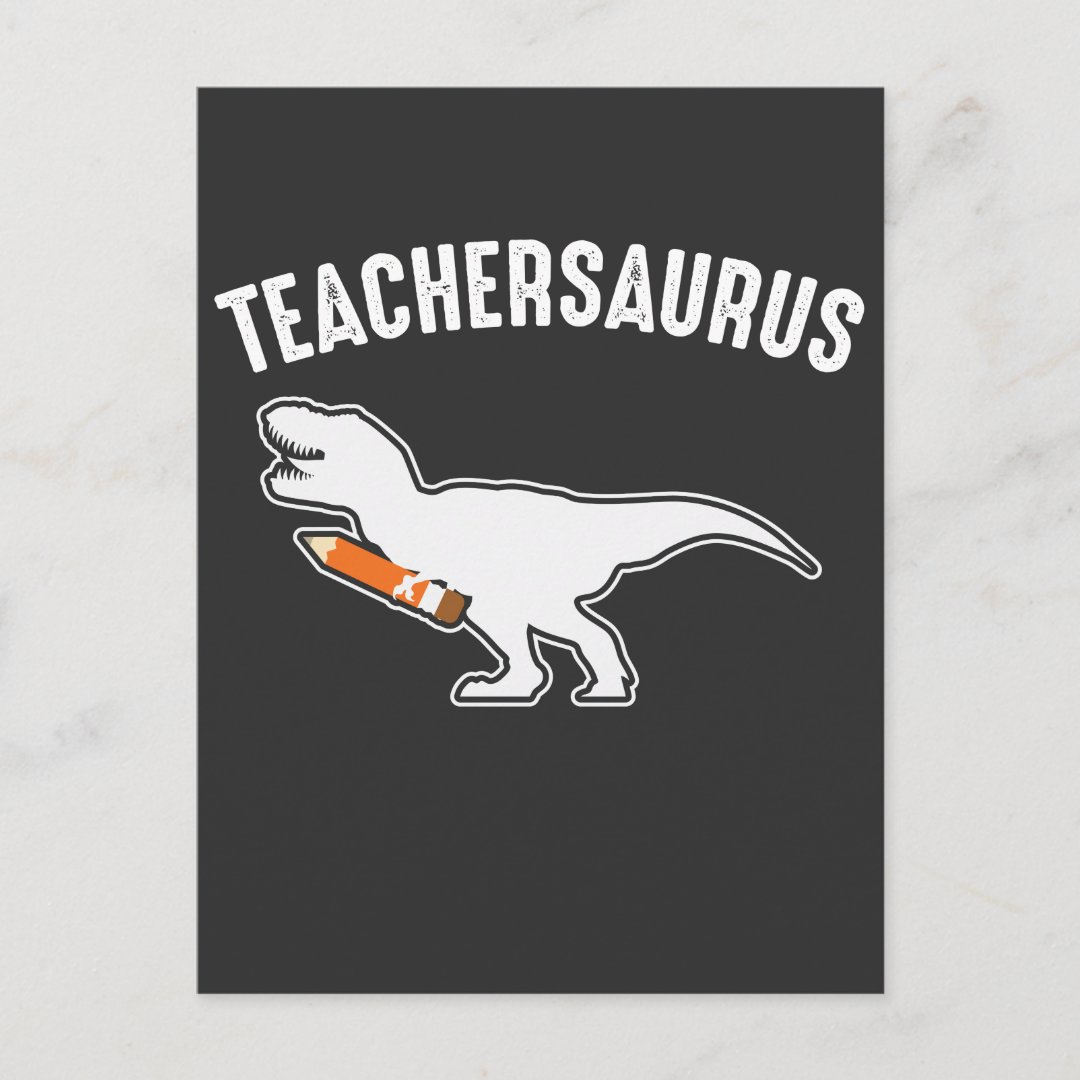 Dinosaur School Teacher Back to School Dino Lover Postcard | Zazzle