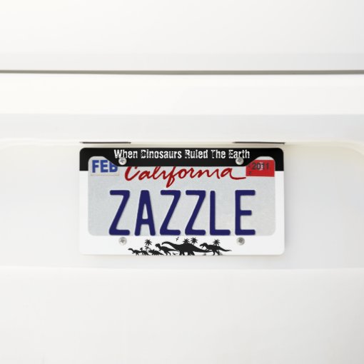 Dinosaur Silhouettes License Plate Frame | Zazzle