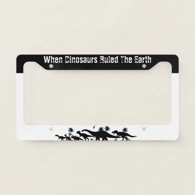 Dinosaur Silhouettes License Plate Frame | Zazzle