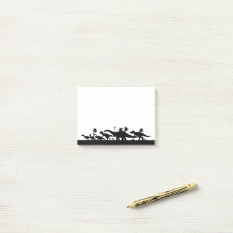 Dinosaur Silhouettes Post-it Notes | Zazzle
