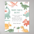 Dinosaur Sock Hunt Poster | Zazzle