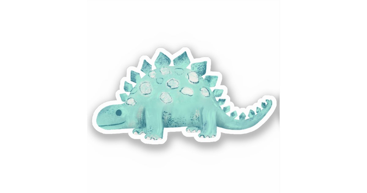 Dinosaur Stegosaurus Sticker | Zazzle