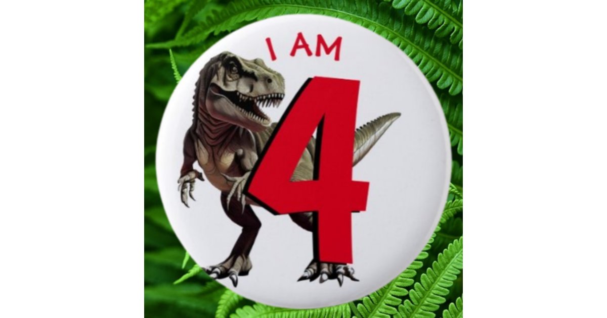 Dinosaur T Rex Button | Zazzle