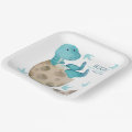 Dinosaur T-Rex Egg Hatching Boy Baby Shower Paper Plates | Zazzle