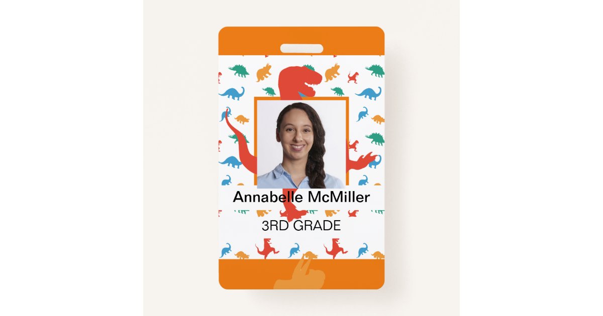 Dinosaur Teacher Professor Badge | Zazzle