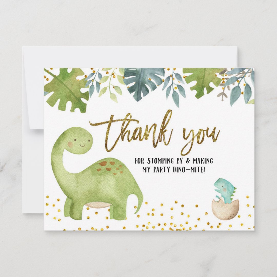Dinosaur Thank you Card | Zazzle