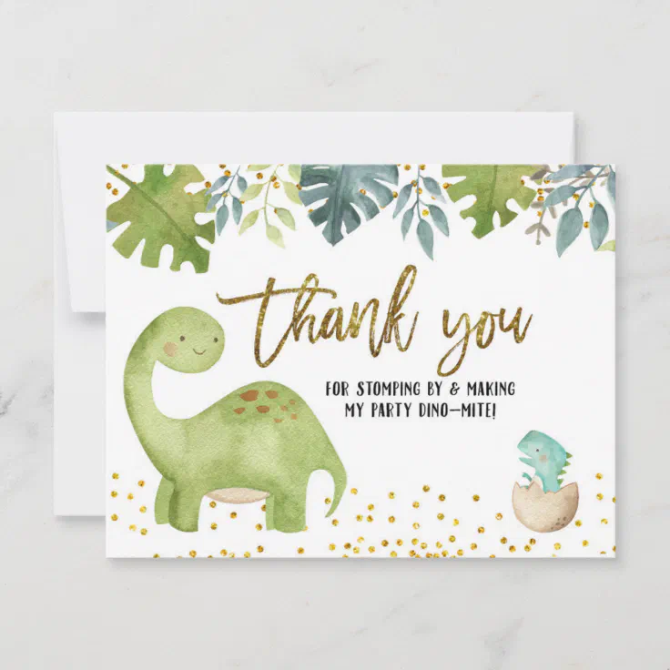 Dinosaur Thank you Card | Zazzle