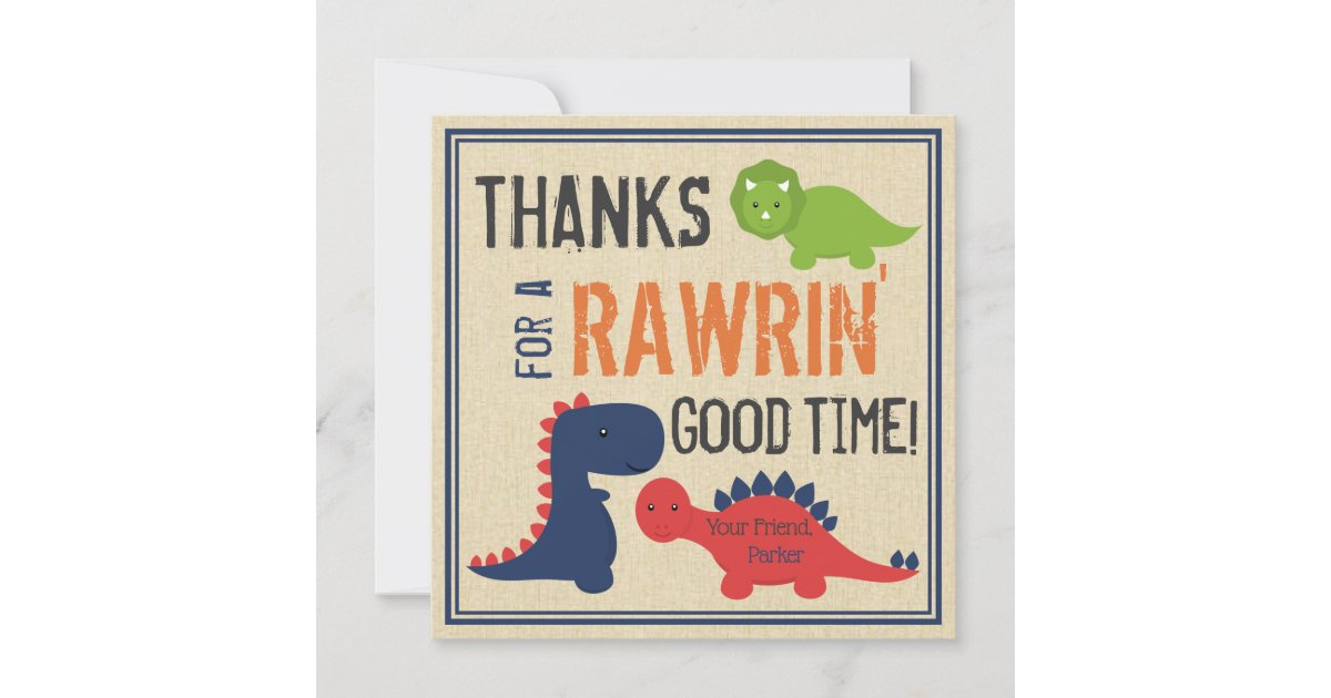 Dinosaur Thank You Cards | Zazzle
