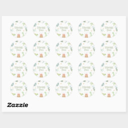 Dinosaur Thank You Sticker | Zazzle