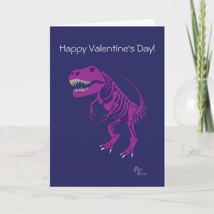 Dinosaur Valentine's Day Card | Zazzle.com