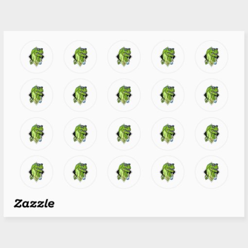 Dinosaur Weed T-Shirt T-Rex Dinosaur Stoner Classic Round Sticker | Zazzle