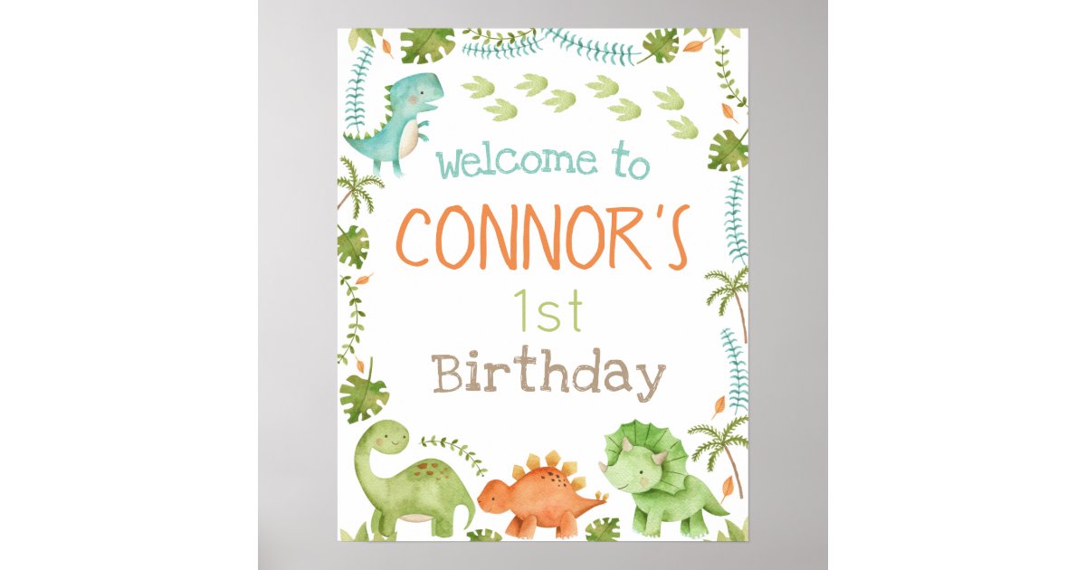 Dinosaur Welcome Sign | Zazzle