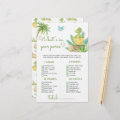 Dinosaur What's in Your Purse Baby Shower Game | Zazzle