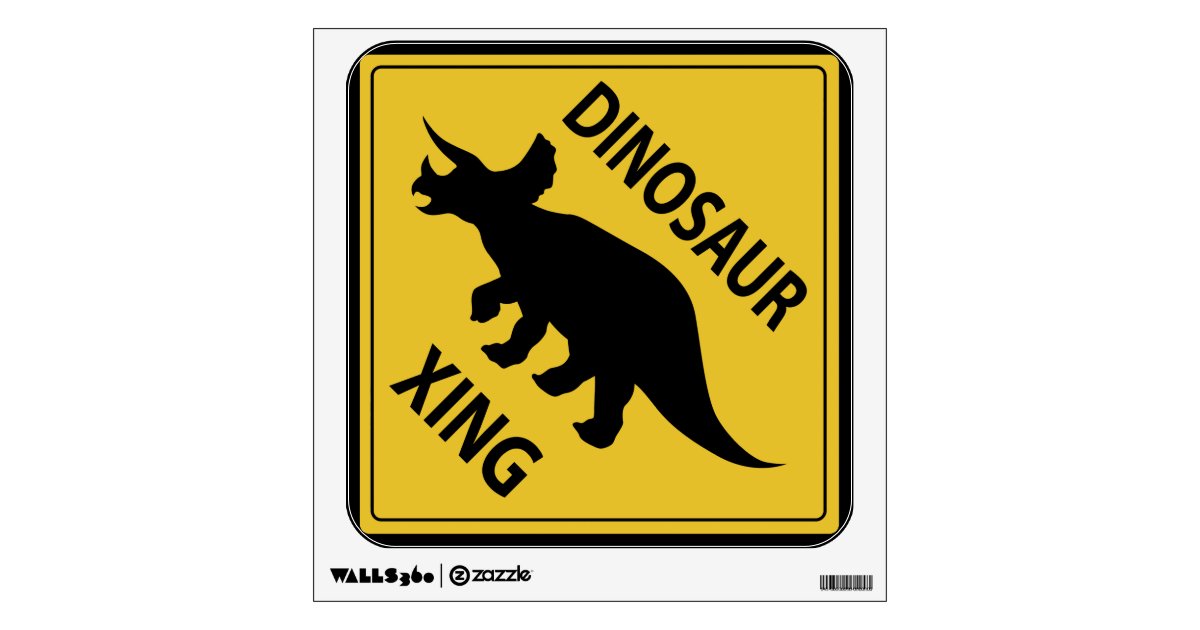 Dinosaur Xing Wall Decal | Zazzle