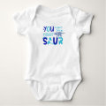 Dinosaur You Make My Heart Saur Cute Boy Baby Bodysuit | Zazzle