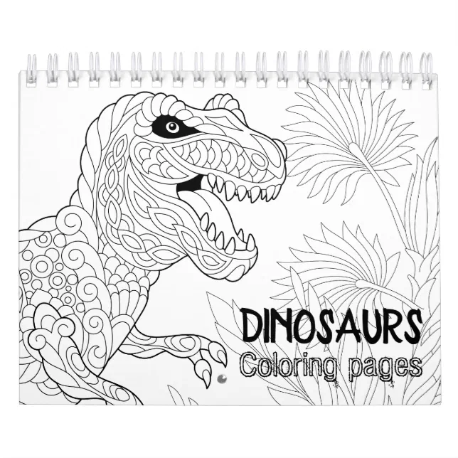 Dinosaurs Coloring Pages Calendar | Zazzle
