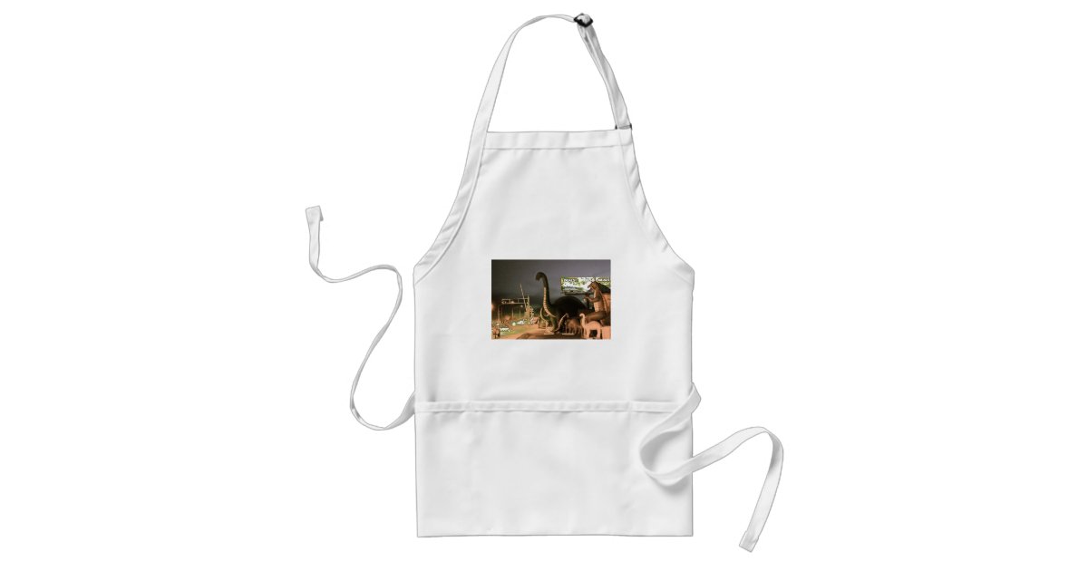 Dinosaurs of Route 66 Adult Apron | Zazzle
