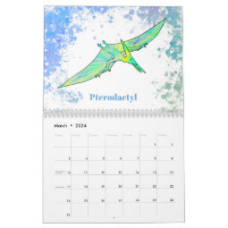 Dinosaurs personalized Colorful Kids Calendar | Zazzle