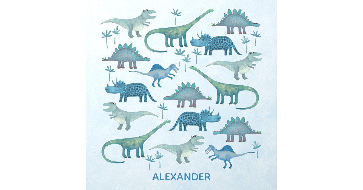 Dinosaurs Personalized Name Wall Decal | Zazzle