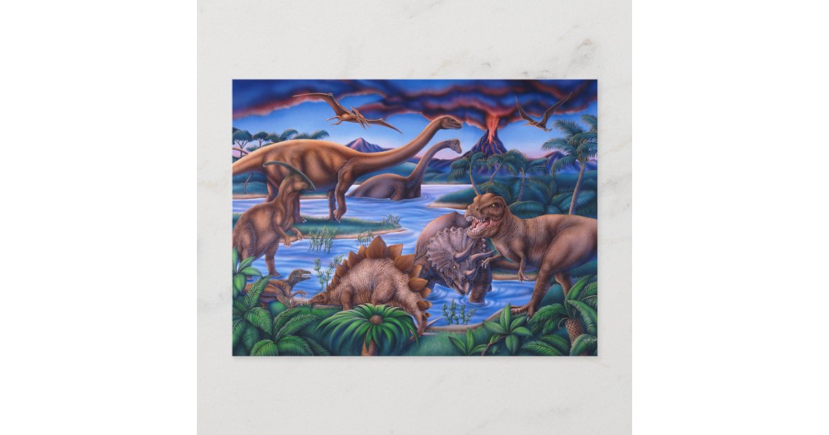 Dinosaurs postcard | Zazzle