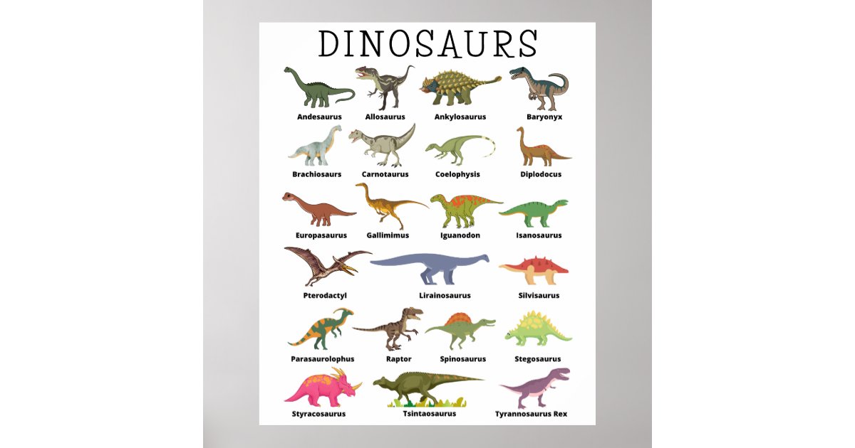 Dinosaurs Print, Value Poster Paper (Matte) | Zazzle