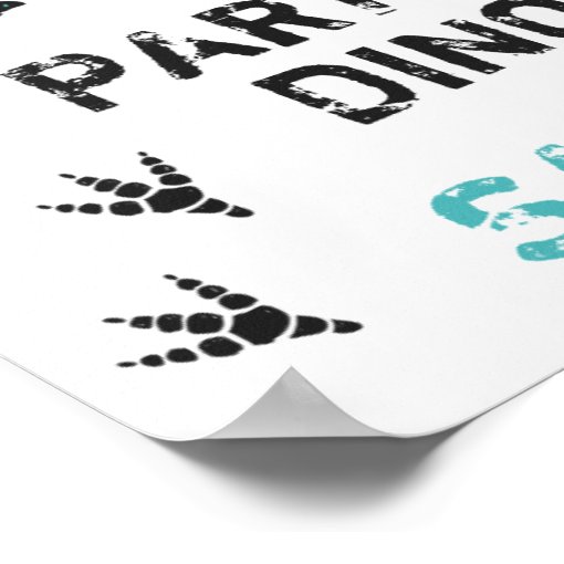 Dinosaurs Stomp Chomp Roar Birthday Party, Any Age Poster | Zazzle