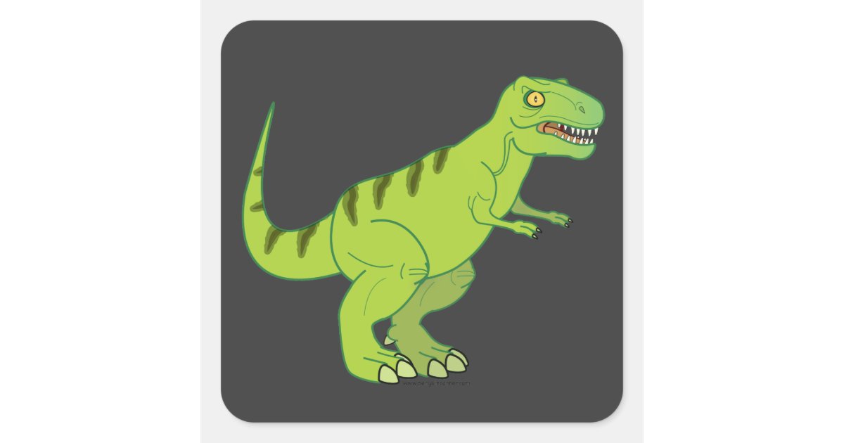 Dinosaurs: Tyrannosaurus Rex Square Sticker | Zazzle