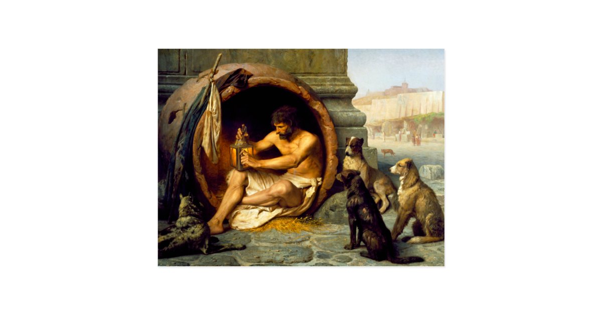 Diogenes by Jean-Leon Gerome Postcard | Zazzle