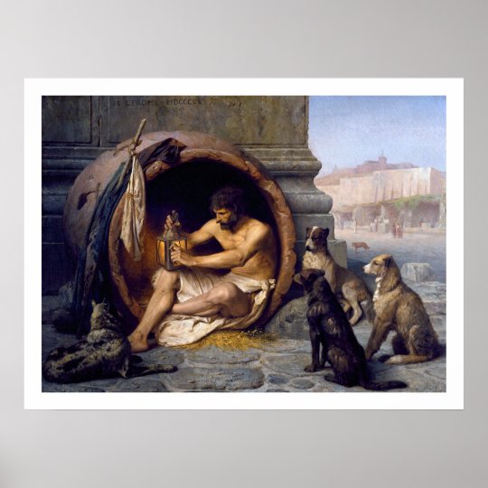 Diogenes & Dogs Poster Print by Gérôme | Zazzle.com
