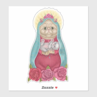 Dios Meow Sticker | Zazzle