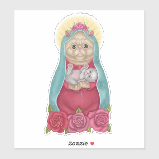 Dios Meow Sticker | Zazzle